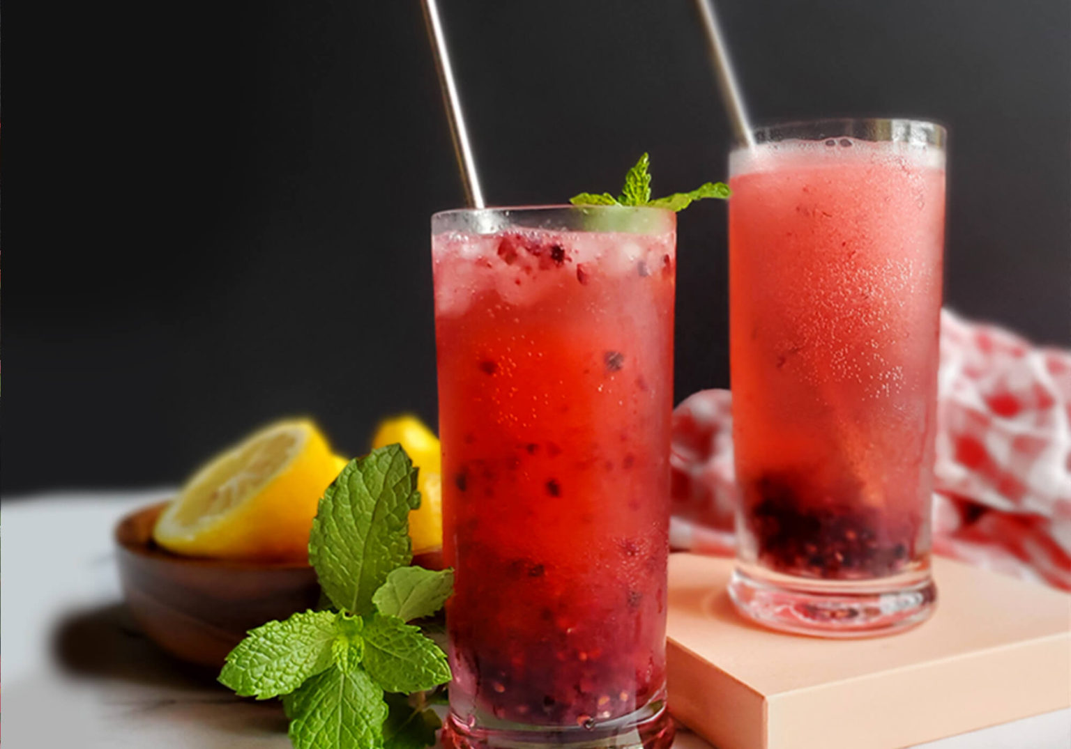 Sparkling Blackberry Lemon Mocktail | Sincerely Asma