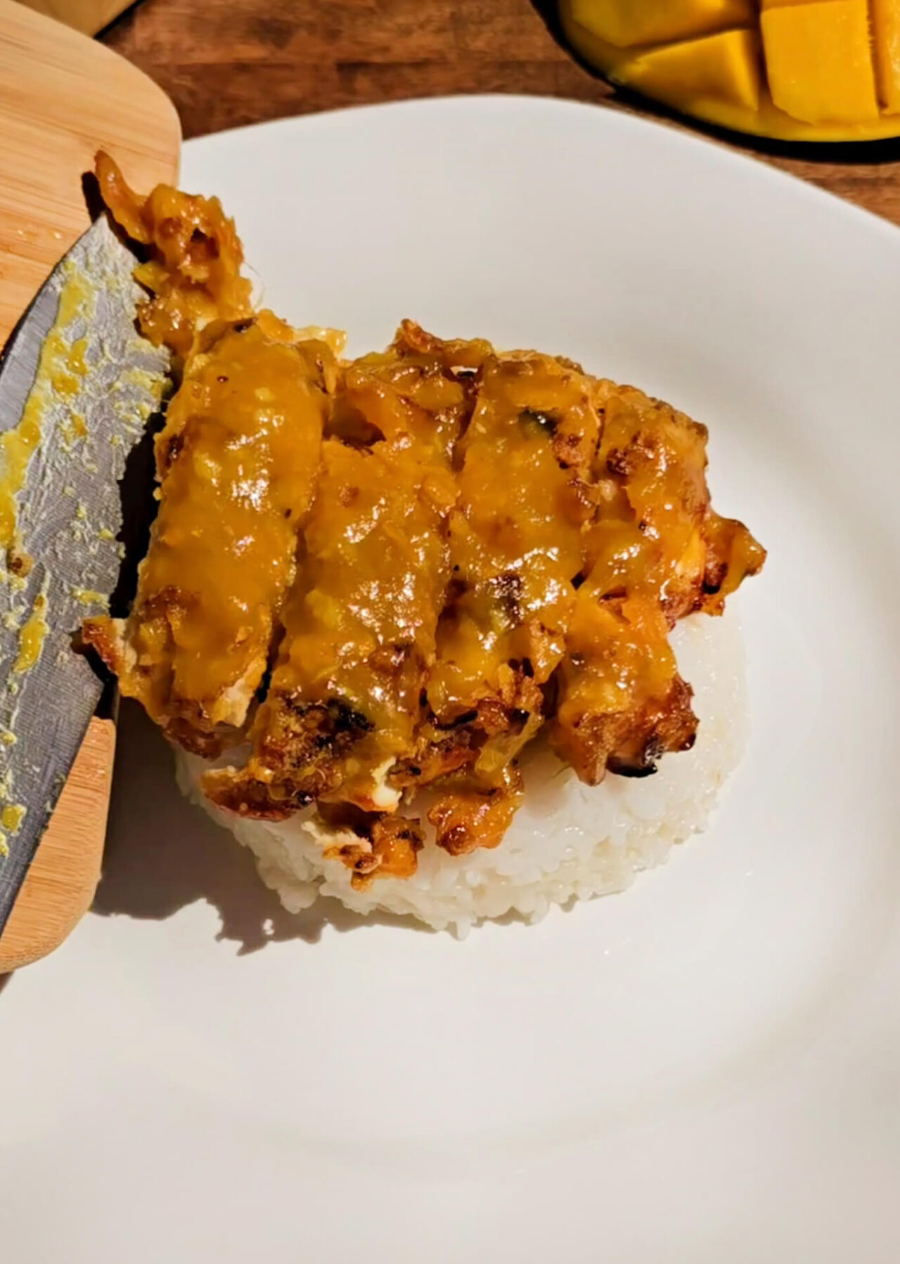 Honey Mango Fried Chicken | Sincerely Asma